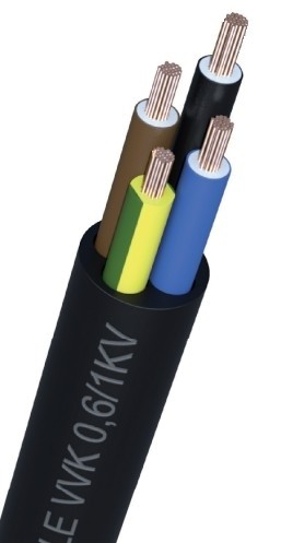 Cabo FVV 4G2.5mm H05VV-F Preto